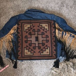 Handmade | Jackets & Coats | Festival Custom Native American Denim ...